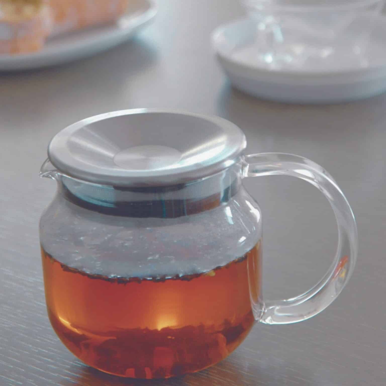 KINTO One Touch teapot with filter 450ml - stainless steel - Thee.be