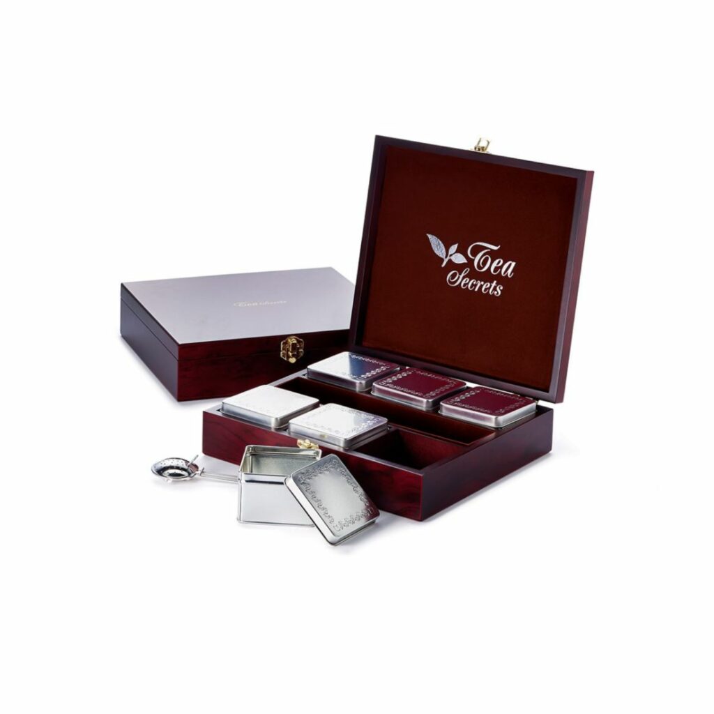Theedoos 'Tea Secrets' met blikjes - Thee.be
